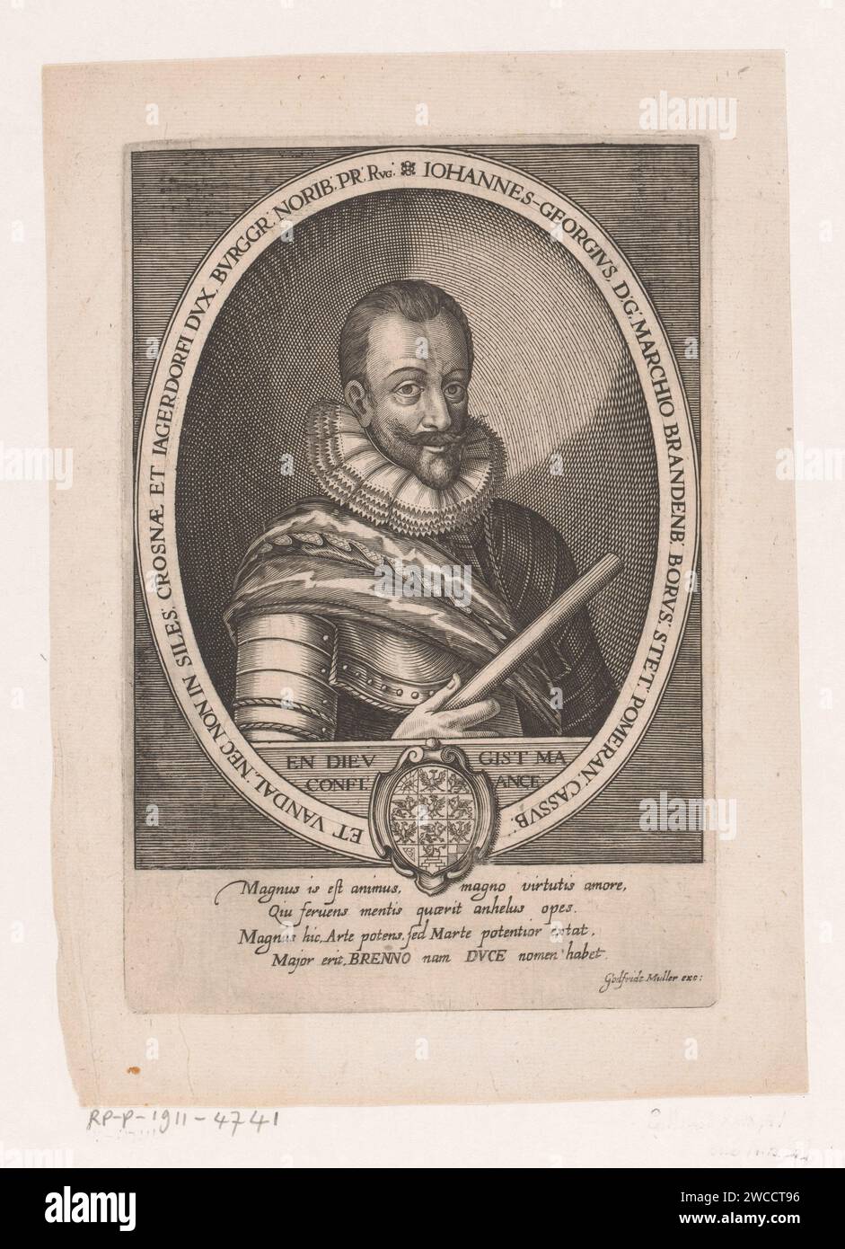 Portrait of Johann Georg van Brandenburg, Anonymous, Gottfried Mueller ...