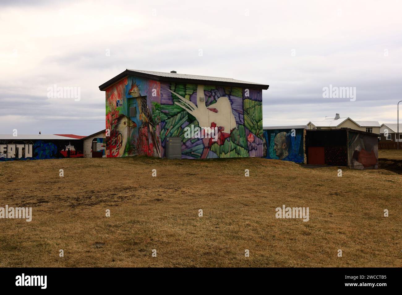 Murals of Hellissandur located in the northwestern tip of Snæfellsnes ...