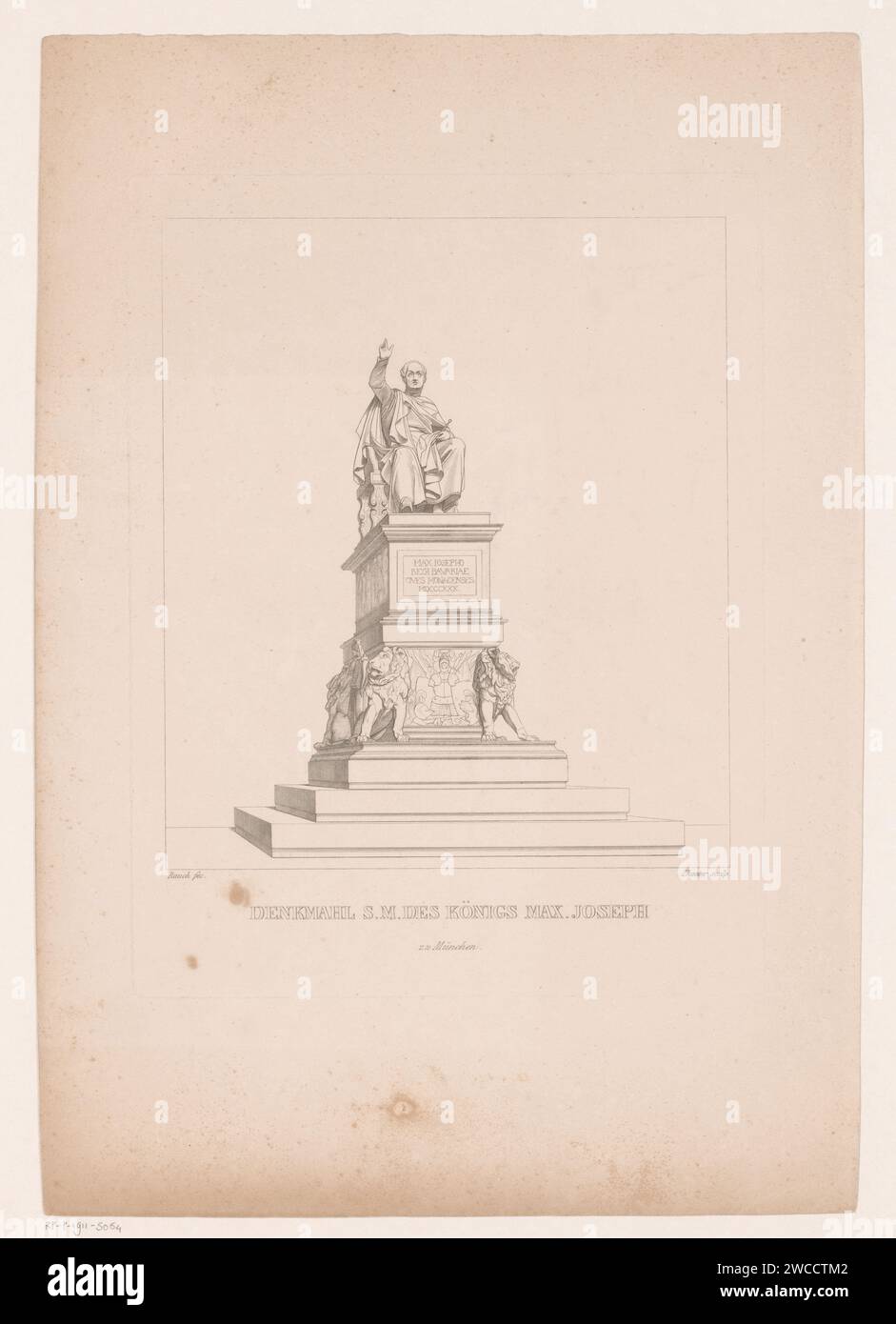 Monument for Maximilian I Joseph, King of Bavaria, Julius Cäsar Thäter ...