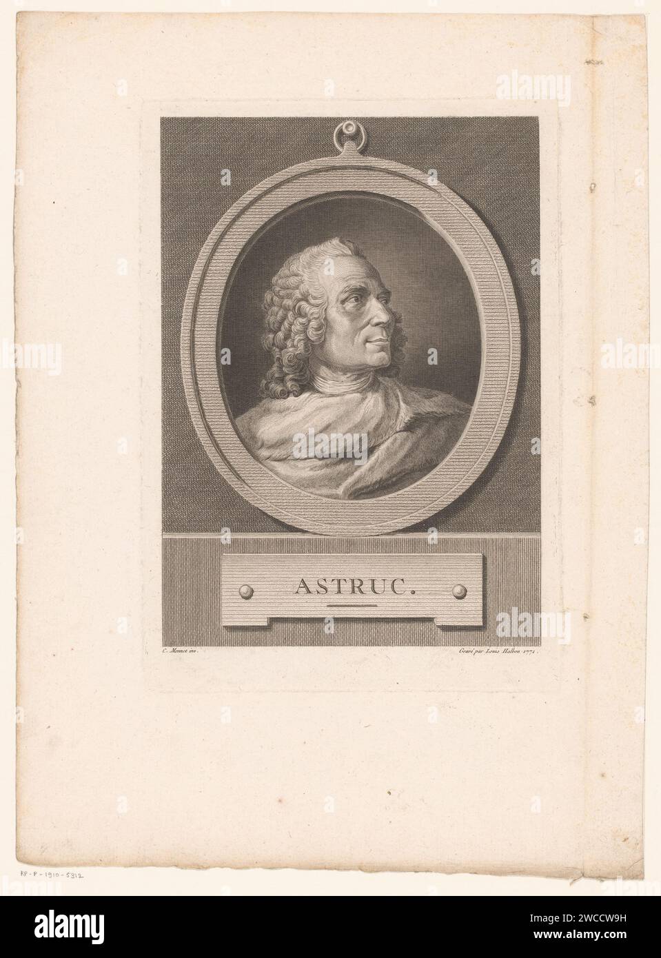 Portret van Jean Astruc, Louis Michel Halbou, After Charles Monnet ...