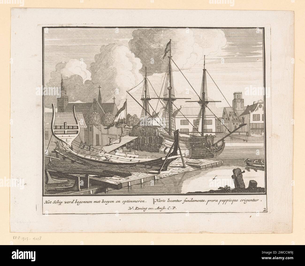 Structure of a ship, Pieter van den Berge, After Sieuwert van der ...