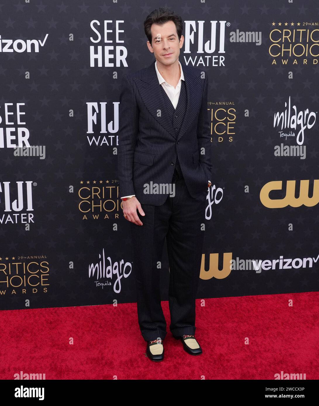 Mark Ronson arrives at the 29th Annual Critics Choice Awards held at ...