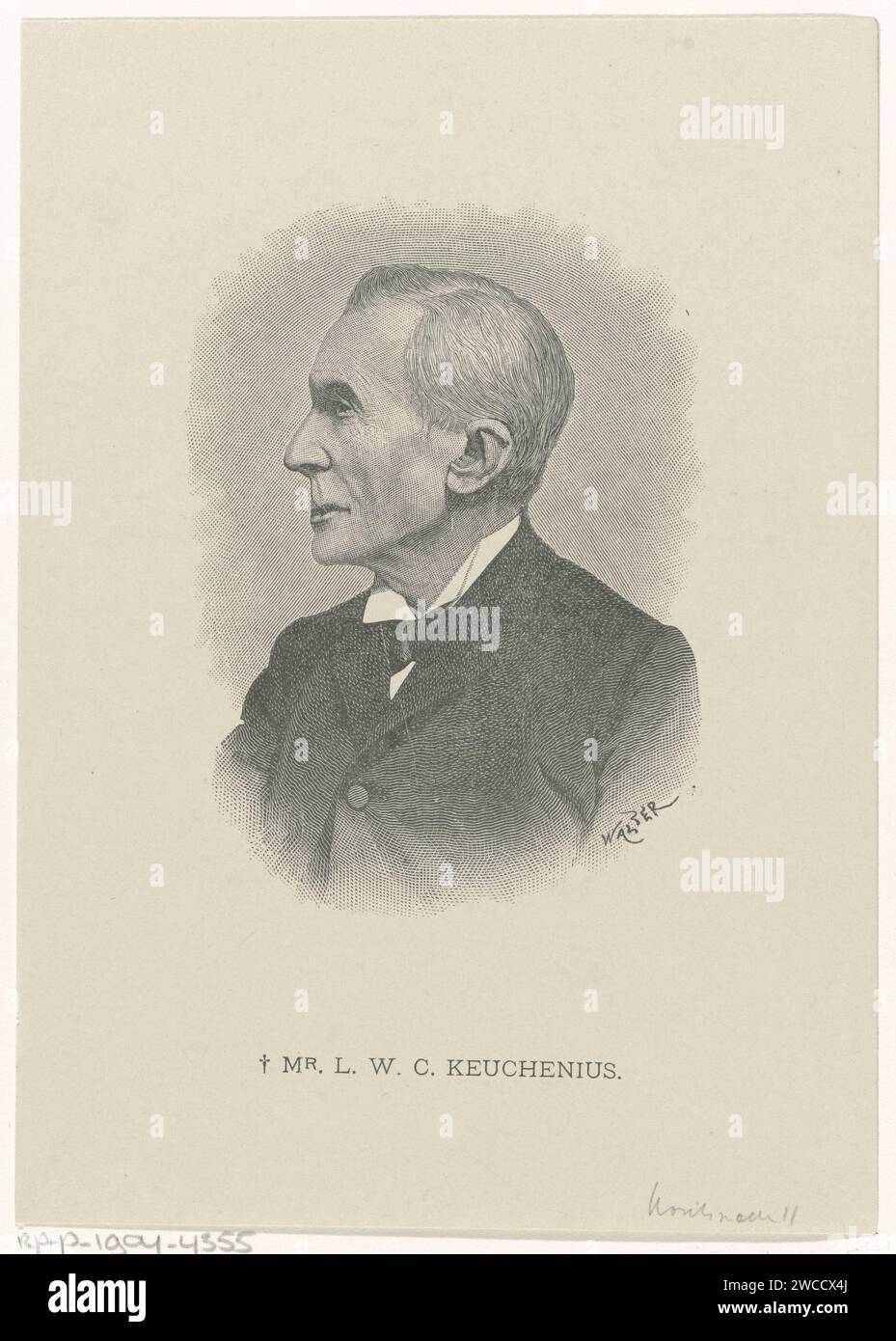 Portrait of Levinus Wilhelmus Christiaan Keuchenius, Johannes Walter ...