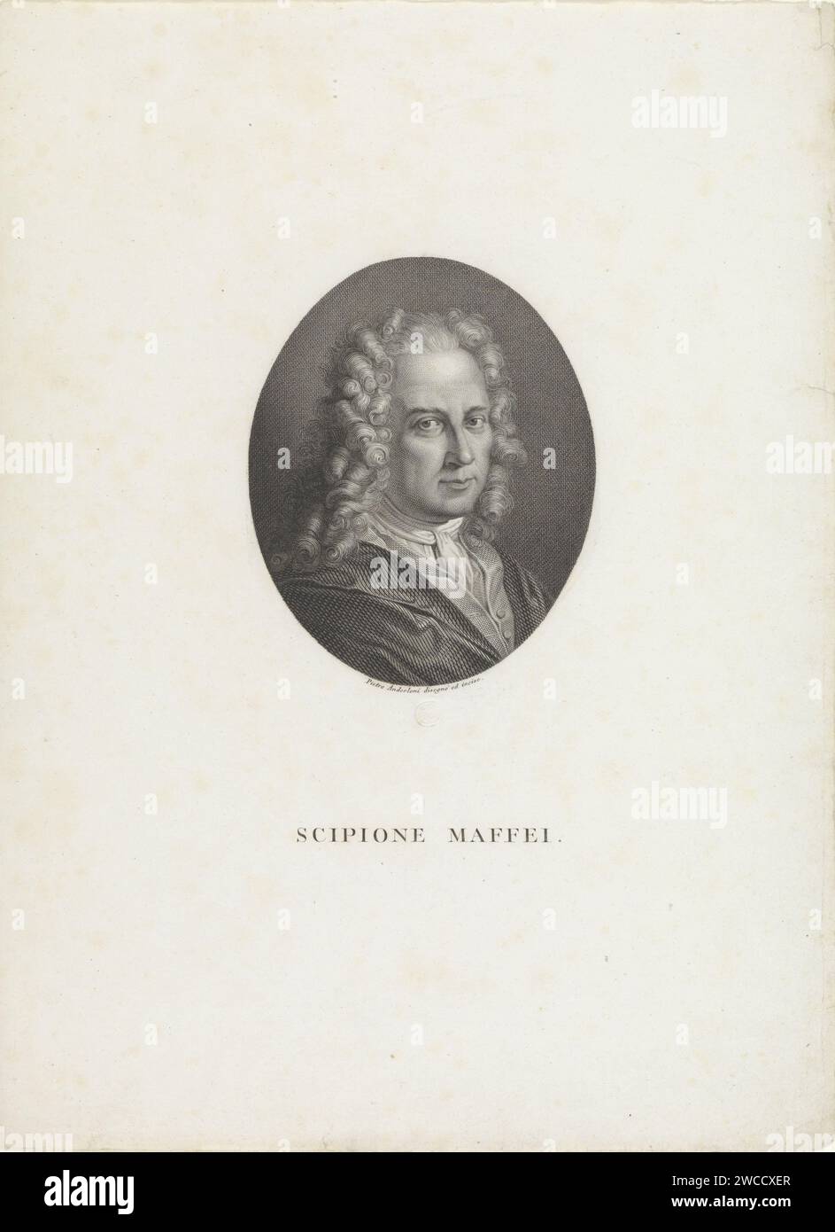 Portret Van Scipione Maffei, Pietro Anderloni, 1795 - 1849 print ...