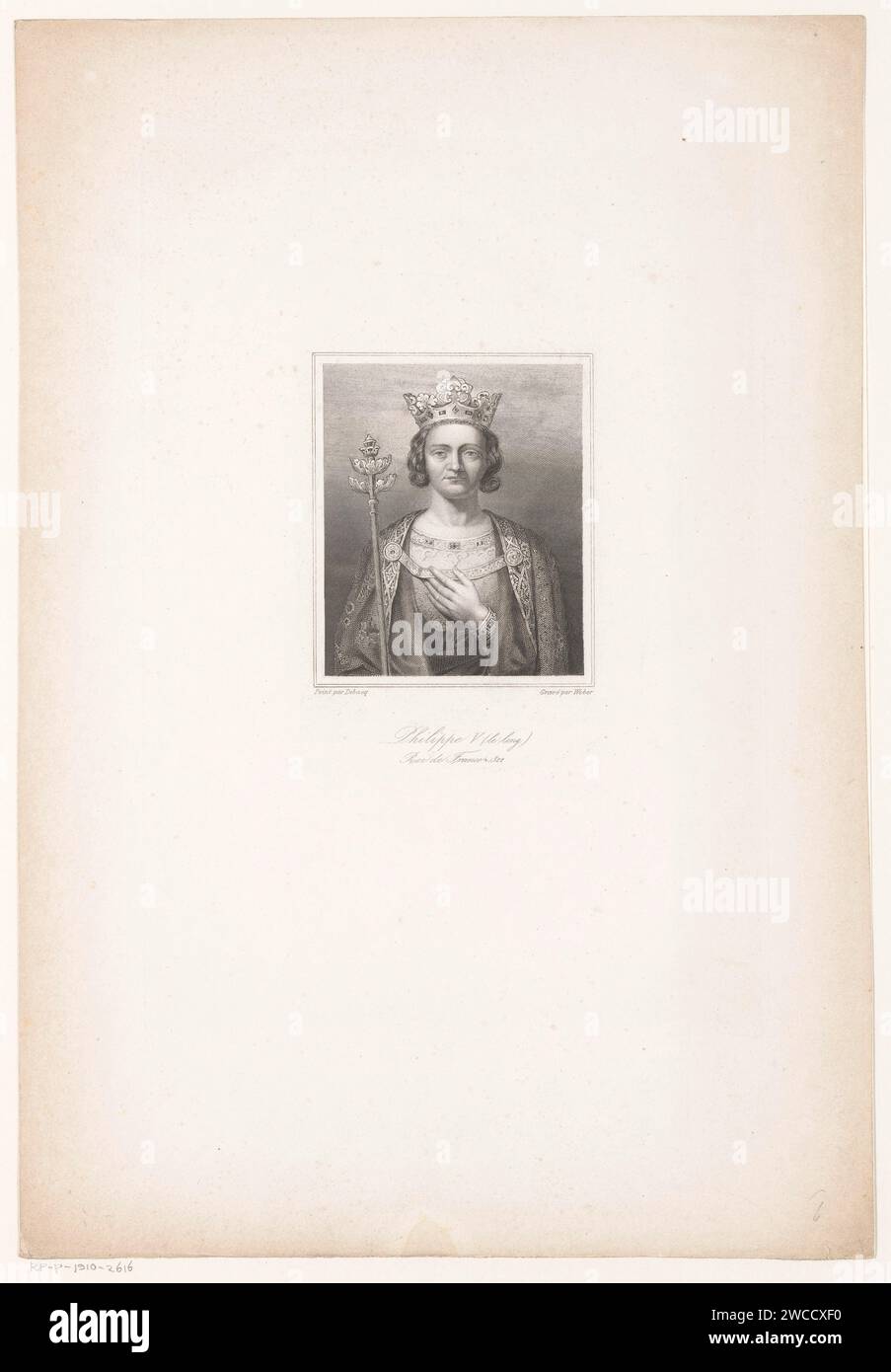 Portrait of Philip V, King of France, Antoine Jean Weber, After Charles ...