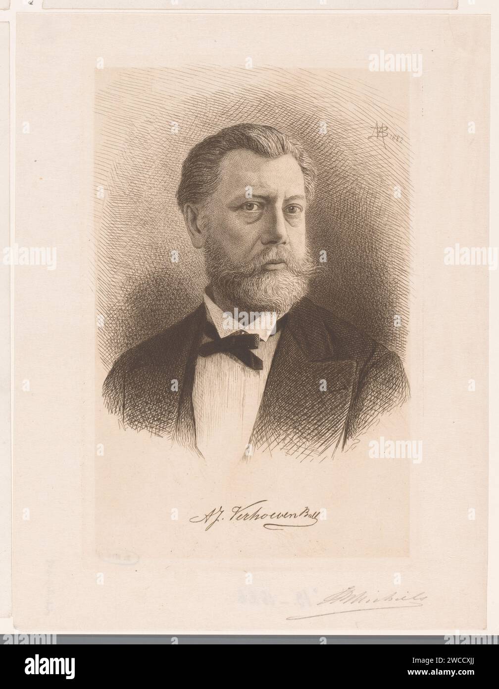 Portrait of Adrien Joseph Verhoevenball, Jean Baptiste Pierre Michiels ...