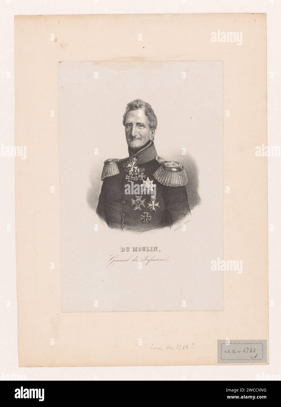 Portrait of Ferdinand Jacobus Du Moulin, Joannes Ferdinandus DeMelinne ...