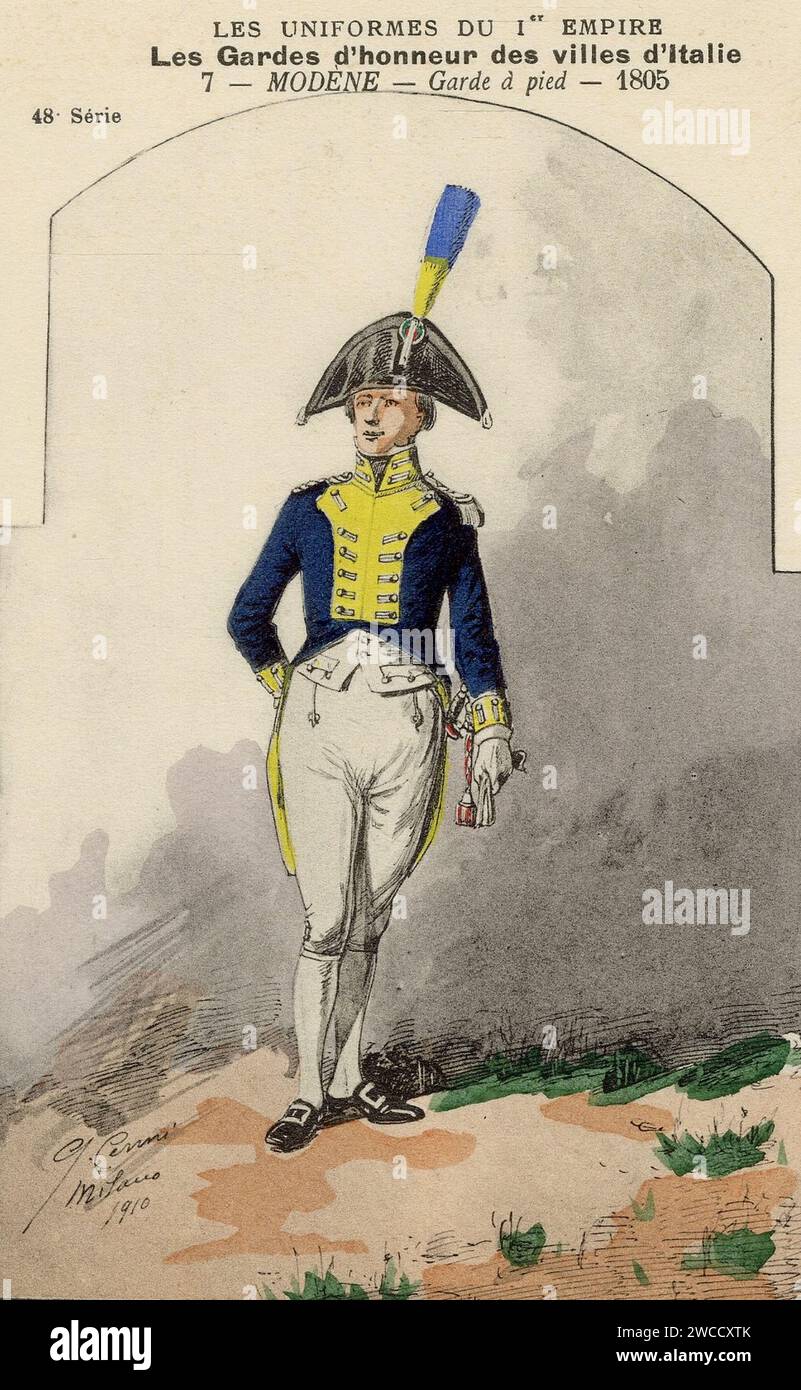Les Gardes d'Honneur des Villes d'Italie - Modène - Garde à pied - 1805 ...