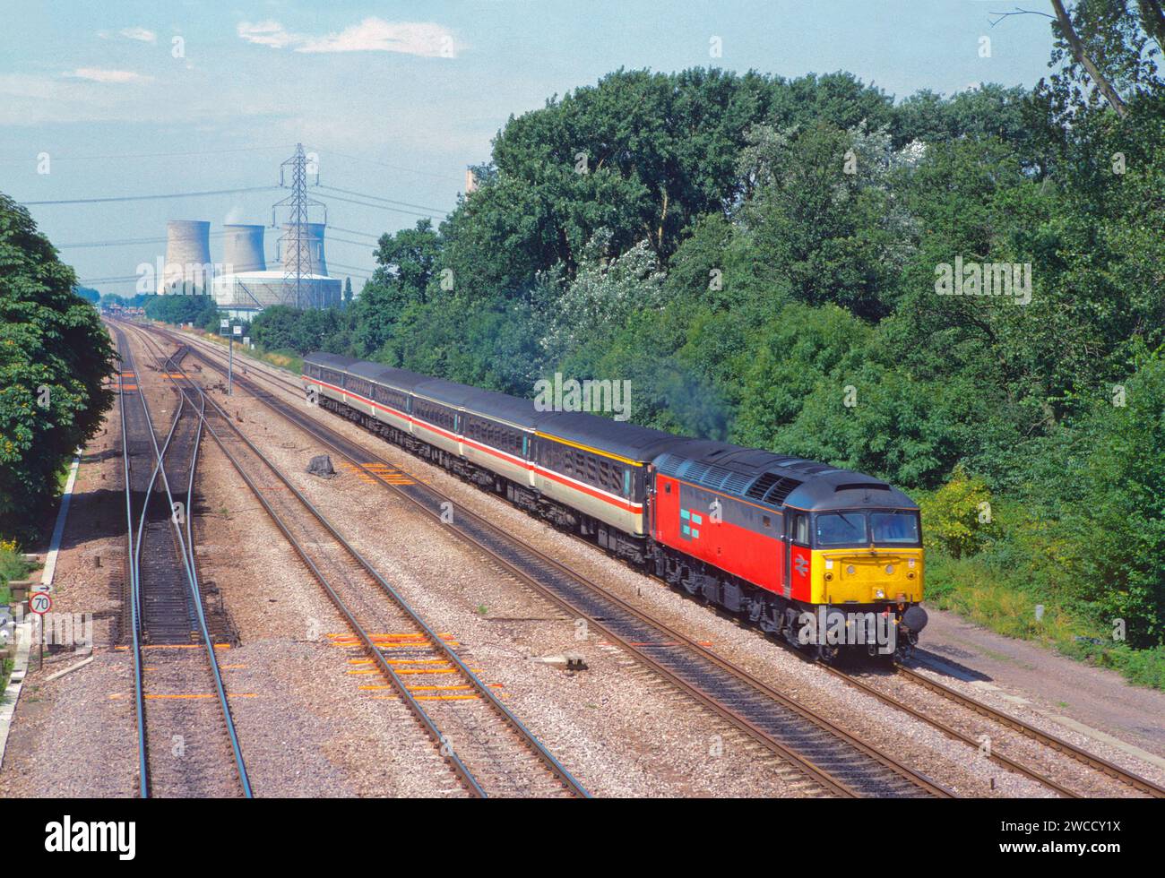 A Class 47 diesel locomotive number 47500 working an Intercity cross ...