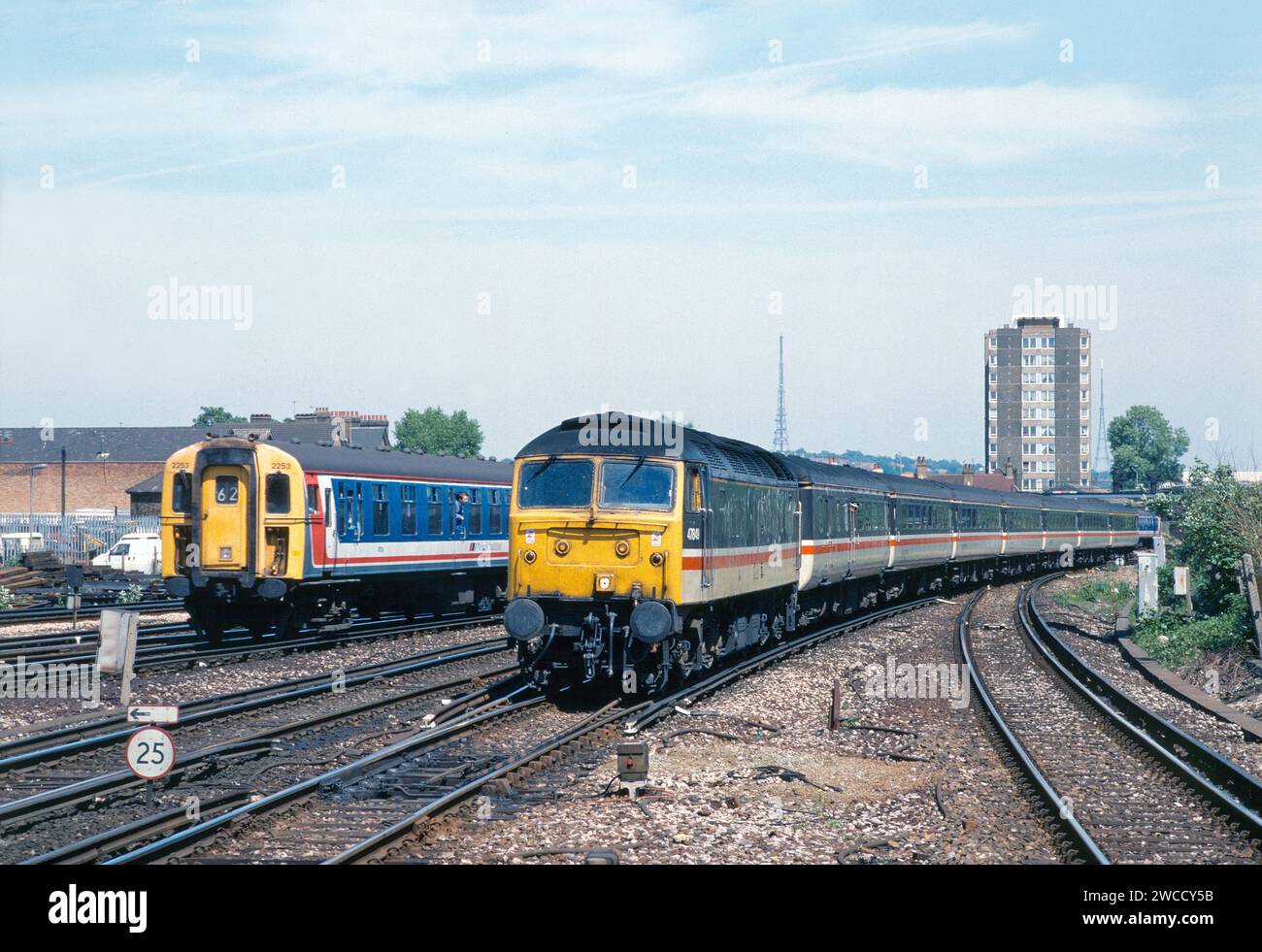 A Class 47 diesel locomotive number 47849 working the an Intercity ...