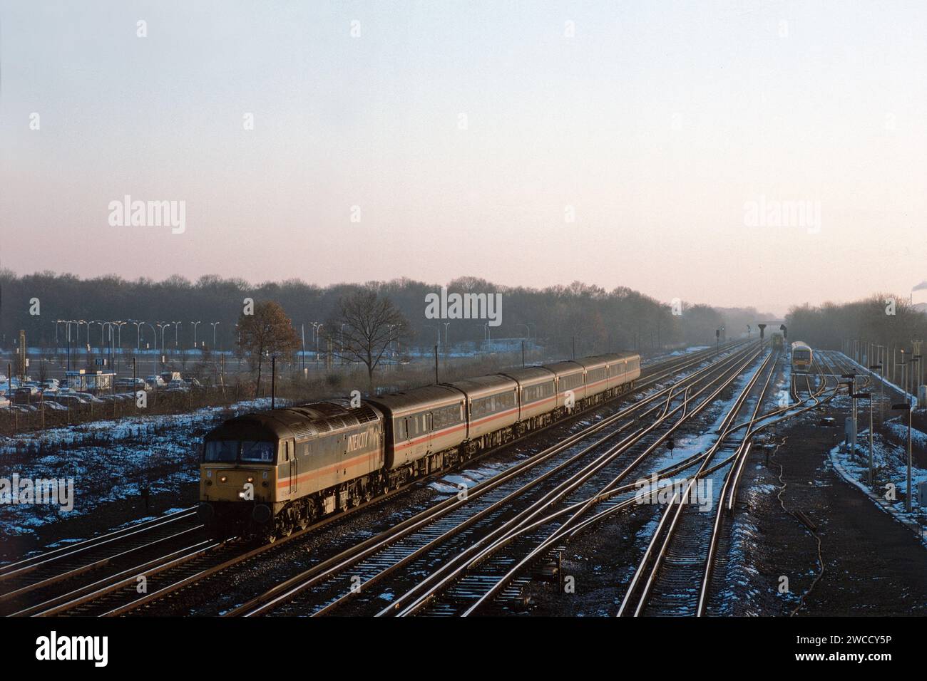 A Class 47 diesel locomotive number 47849 working an Intercity cross ...