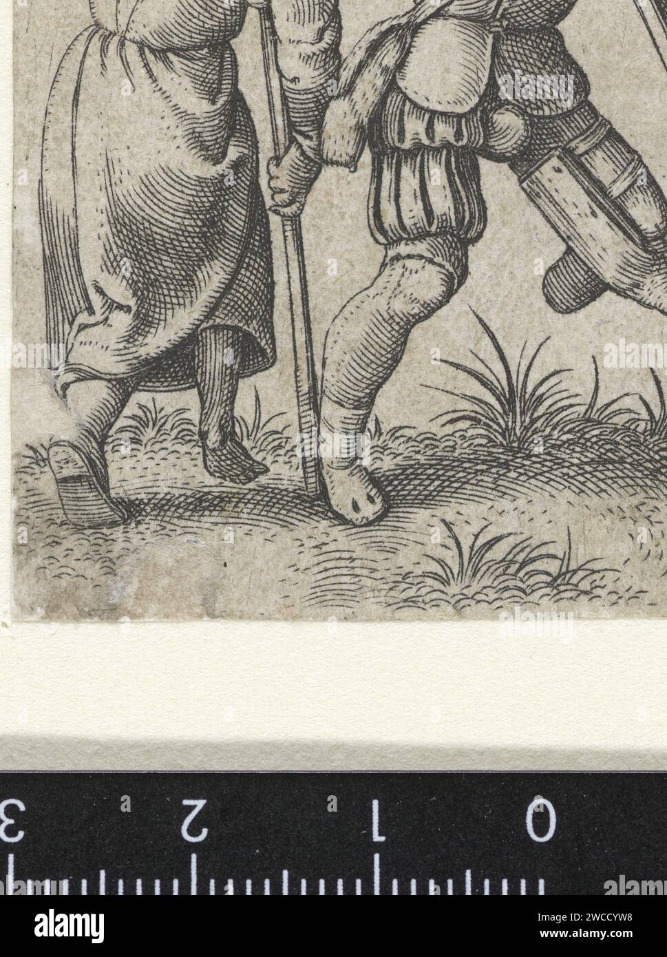 Dancing Soldier and Woman, Cornelis Massijs, 1538 print In the time ...