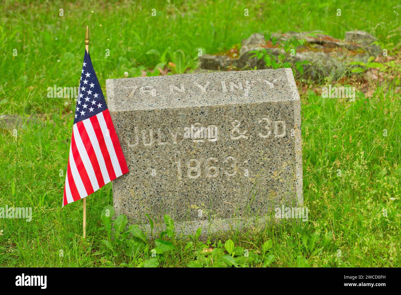 76th New York Infantry marker, Gettysburg National Military Park ...
