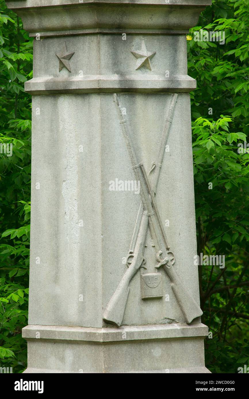 66th Ohio Infantry monument, Gettysburg National Military Park, Pennsylvania Stock Photo - Alamy