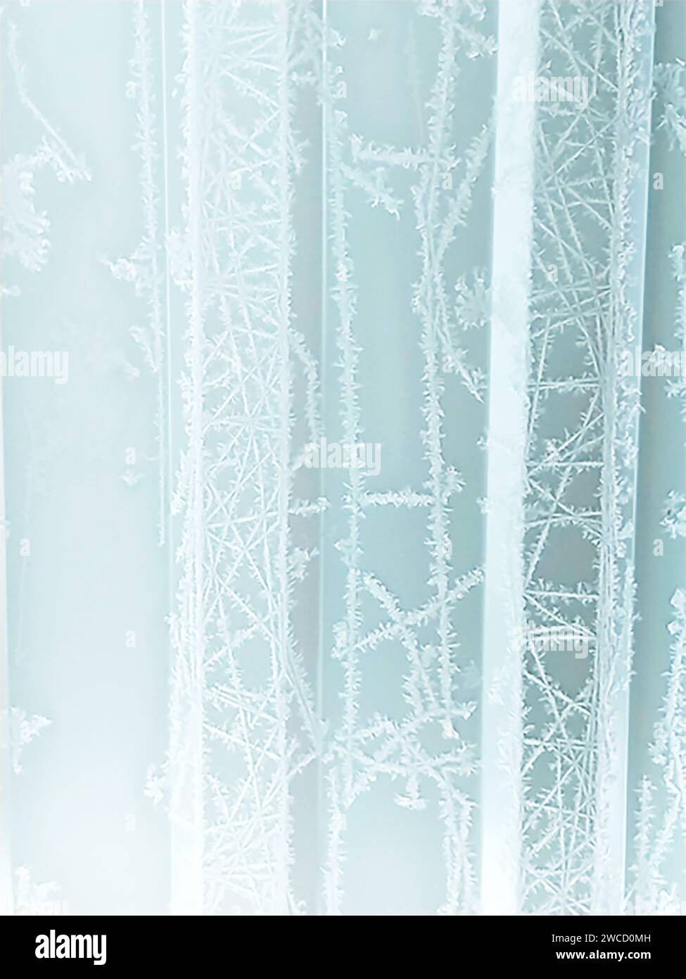 winter vertical frosty background with snow patterns and frost on white ...