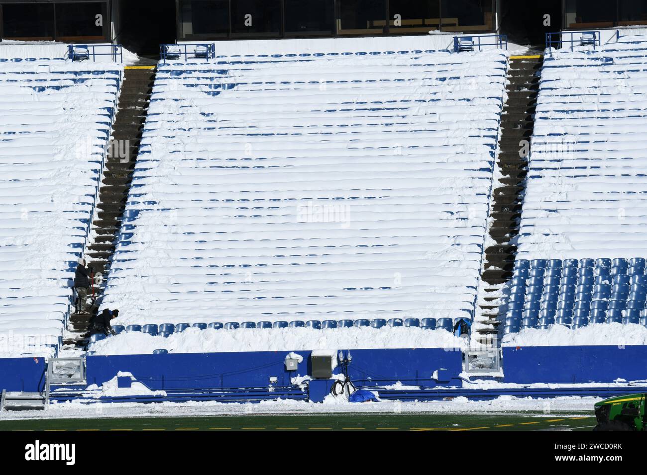 Orchard Park, New York, USA. 15th Jan, 2024. January 15th, 2024 Highmark Stadium covered in snow ...