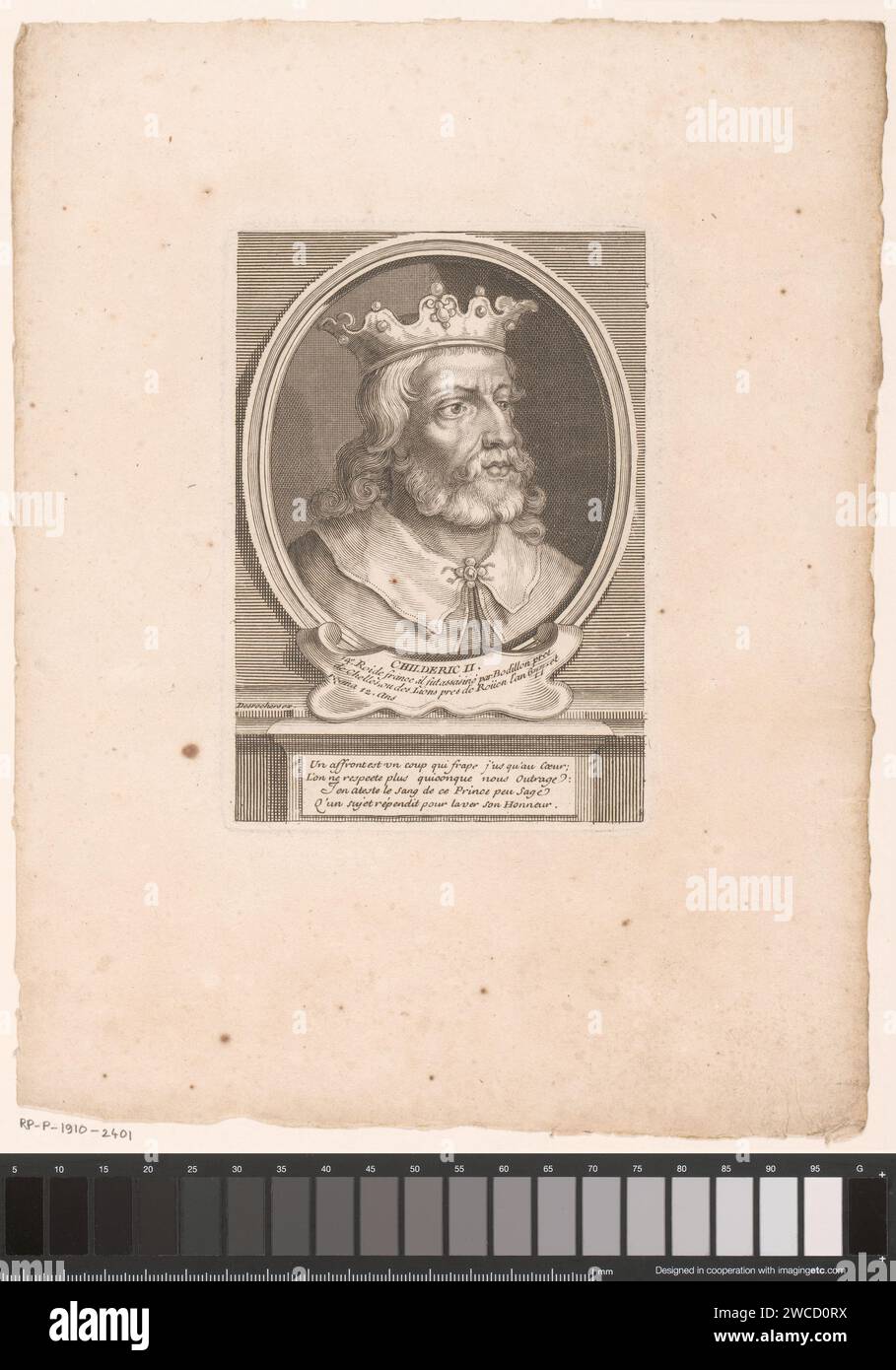 Portrait of Childerik II, king of Austrasia, Etienne Desrochers ...