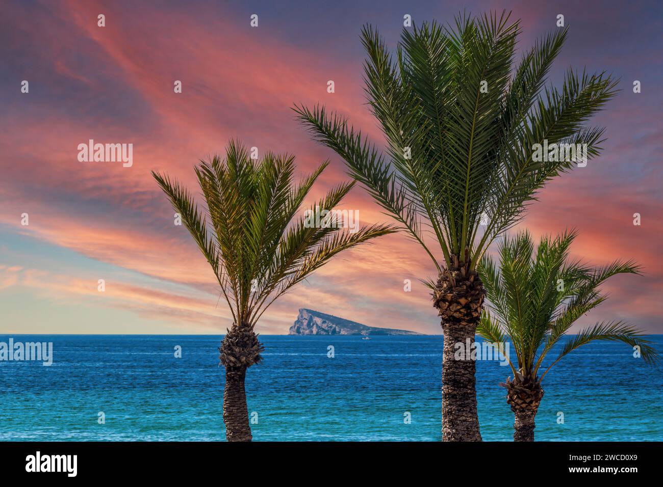 View of Benidorm Island (La isla de Benidorm), considered the balcony ...