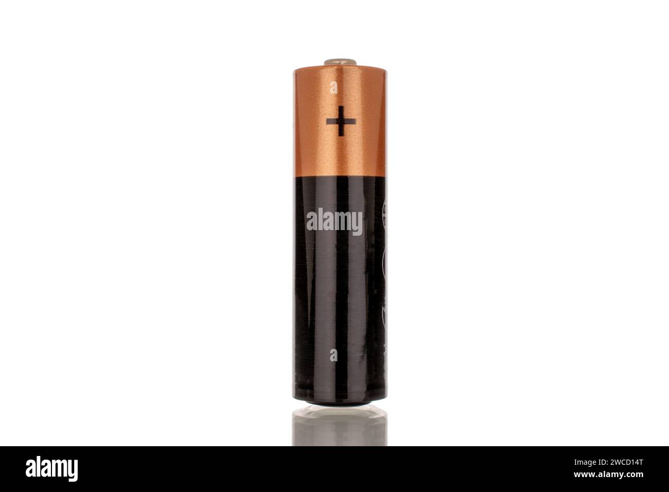 One finger battery, macro, isolated on white background Stock Photo - Alamy