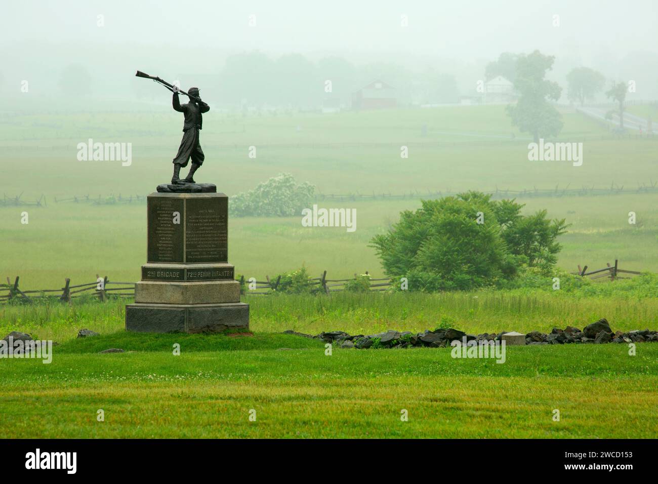 72nd Pennsylvania Infantry monument, Gettysburg National Military Park, Pennsylvania Stock Photo ...