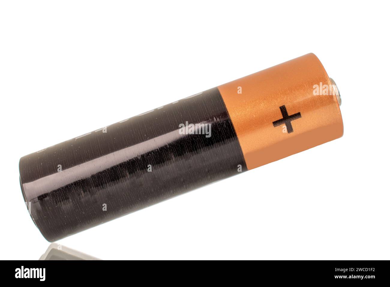 One finger battery, macro, isolated on white background Stock Photo - Alamy