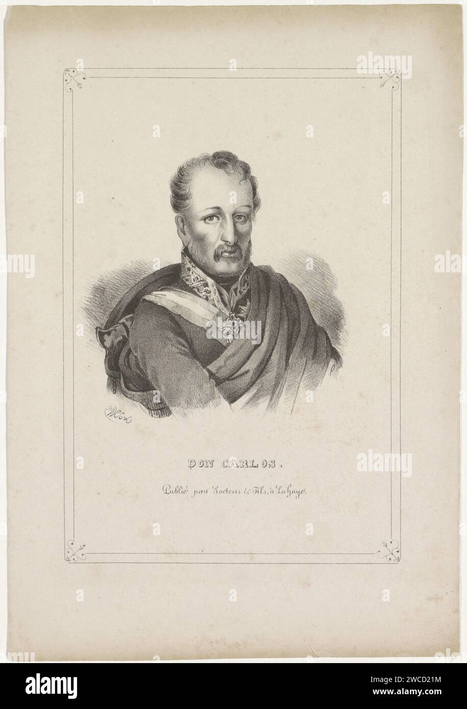 Portret Van Maria Isidro Benito de Bourbon and Bourbon-Parma, Wilhelmus ...