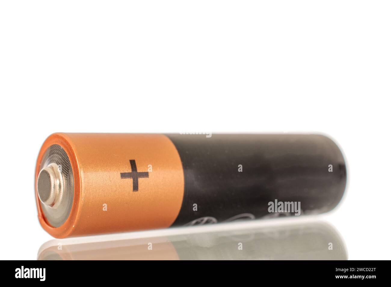 One finger battery, macro, isolated on white background Stock Photo - Alamy