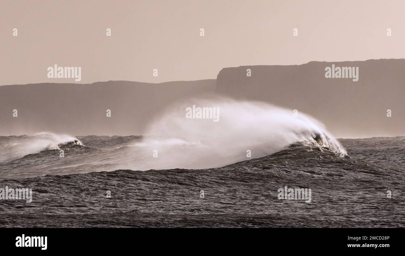 Winter storms from northerly directions soon whip up large waves that ...