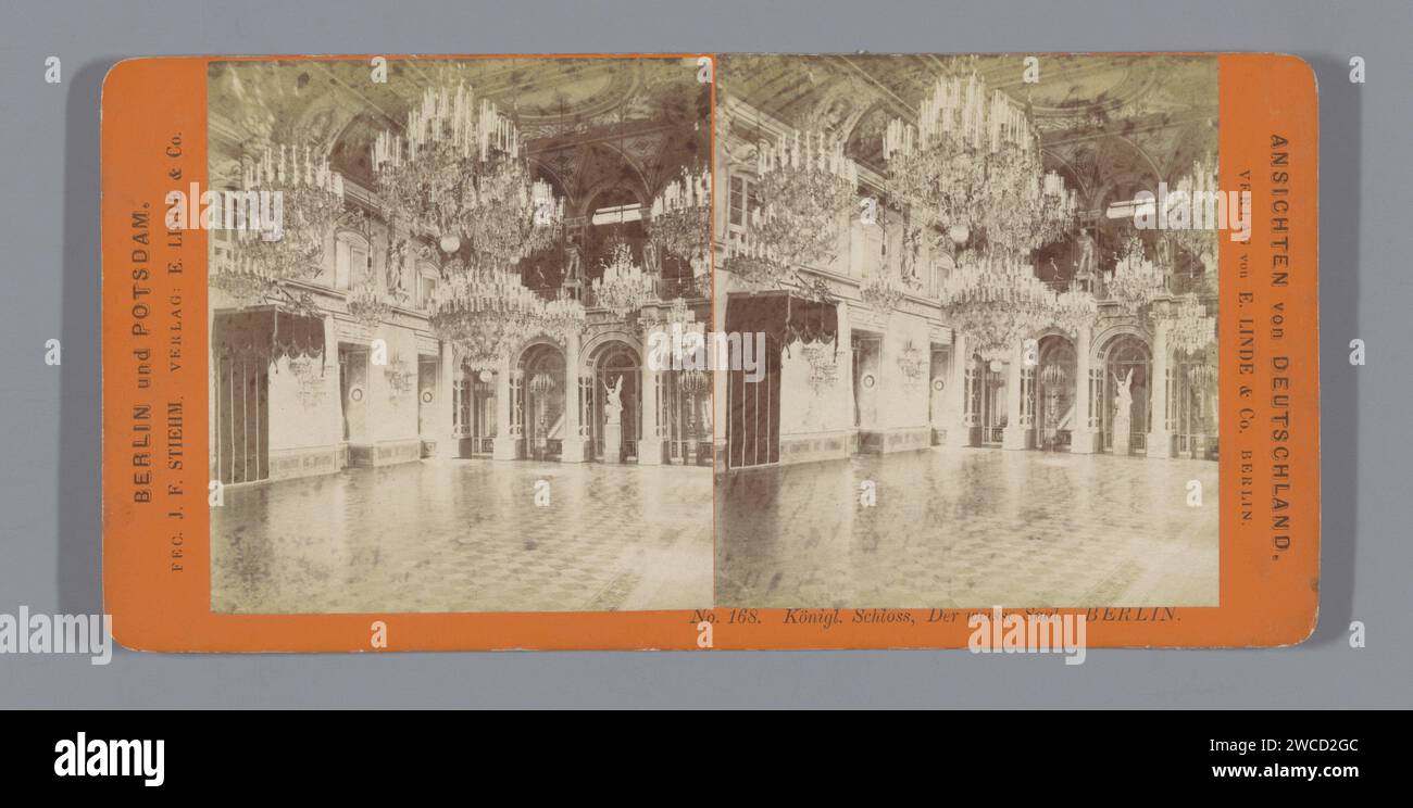 Large hall in the Berliner Stadtschloss, Berlin, Johann Friedrich ...