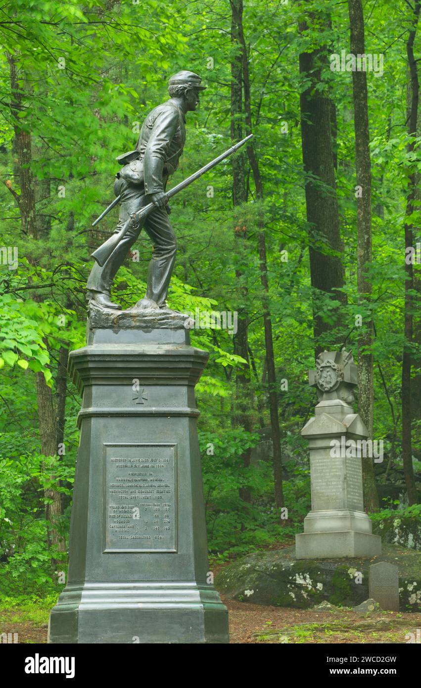 Battlefield statue, Gettysburg National Military Park, Pennsylvania ...