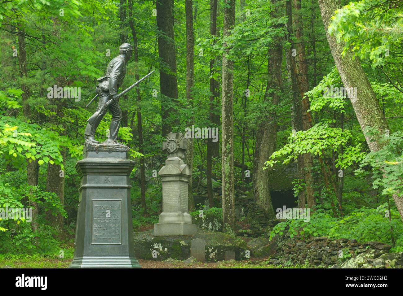 Battlefield statue, Gettysburg National Military Park, Pennsylvania ...