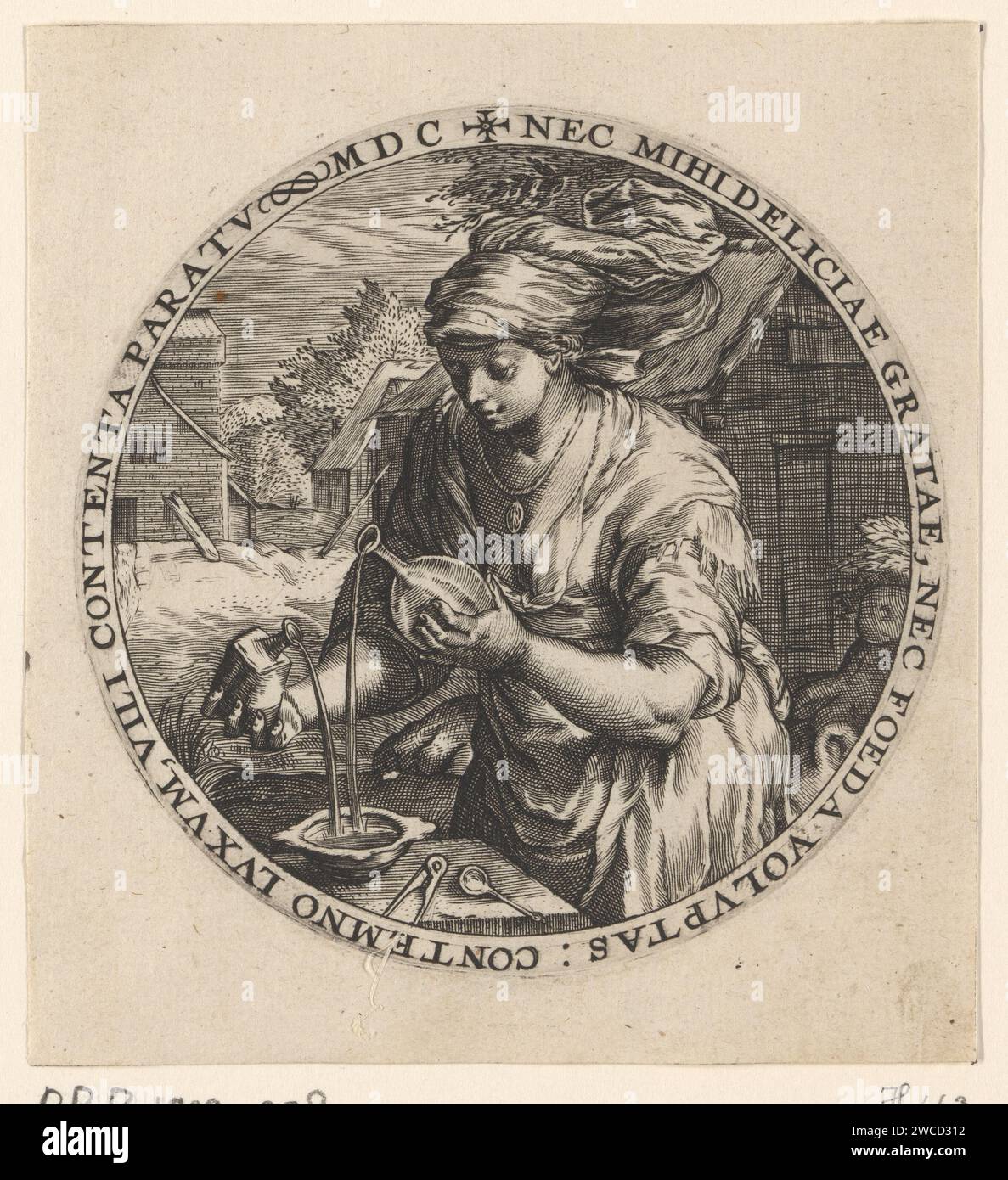 Moderation, Crispijn van de Passe (I), 1600 print The female ...
