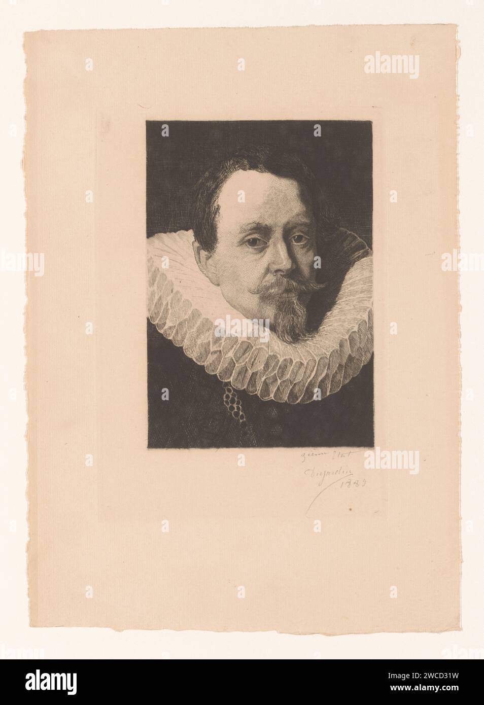 Portret van Jean Charles de Cordes, Joseph Dujardin, After Peter Paul Rubens, 1883 print paper ...
