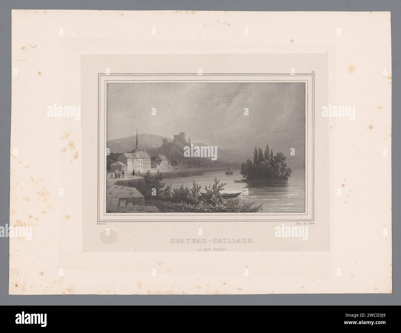 View of Castle Gaillard and Le Petit Andely, Isodore -Laurent Deroy ...