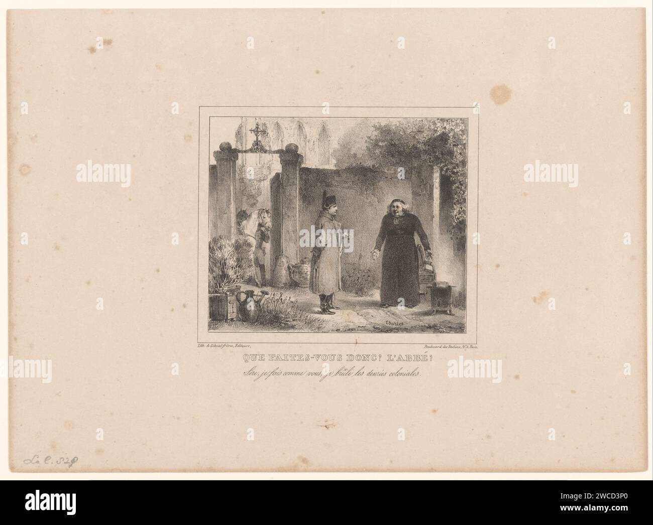 Napoleon with a priest who burns coffee beans, Nicolas Toussaint ...