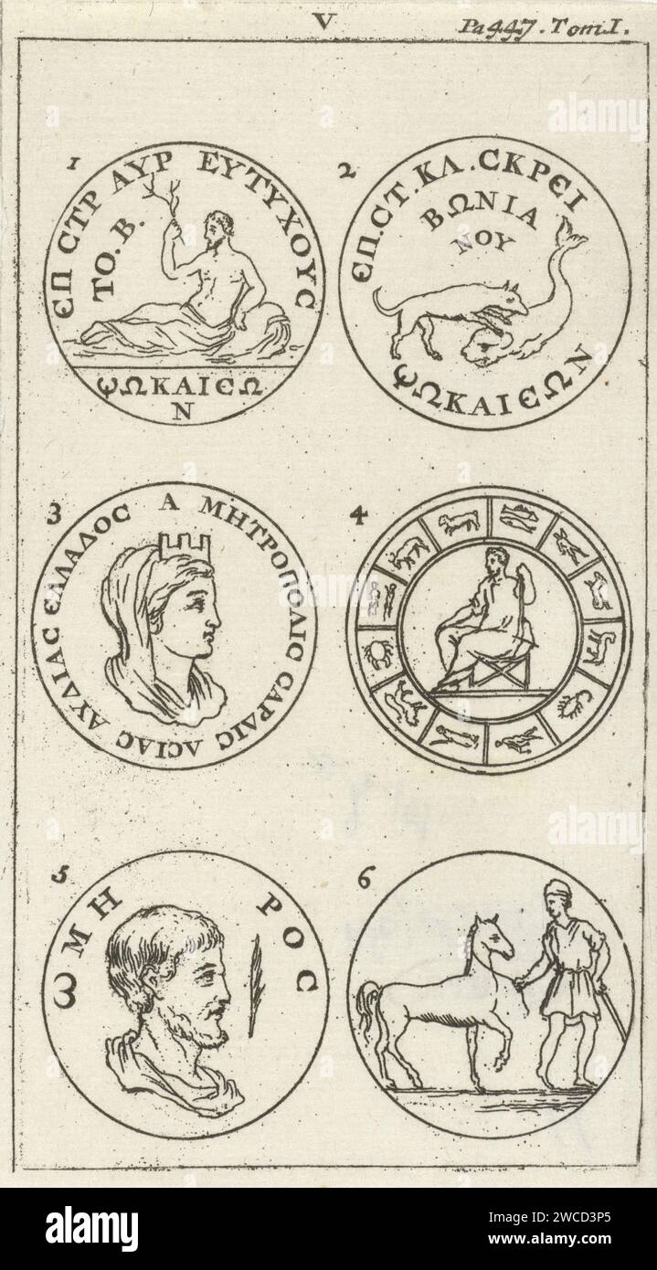 Eight tokens, V, Jan Luyken, 1679 print Print Central and top right ...