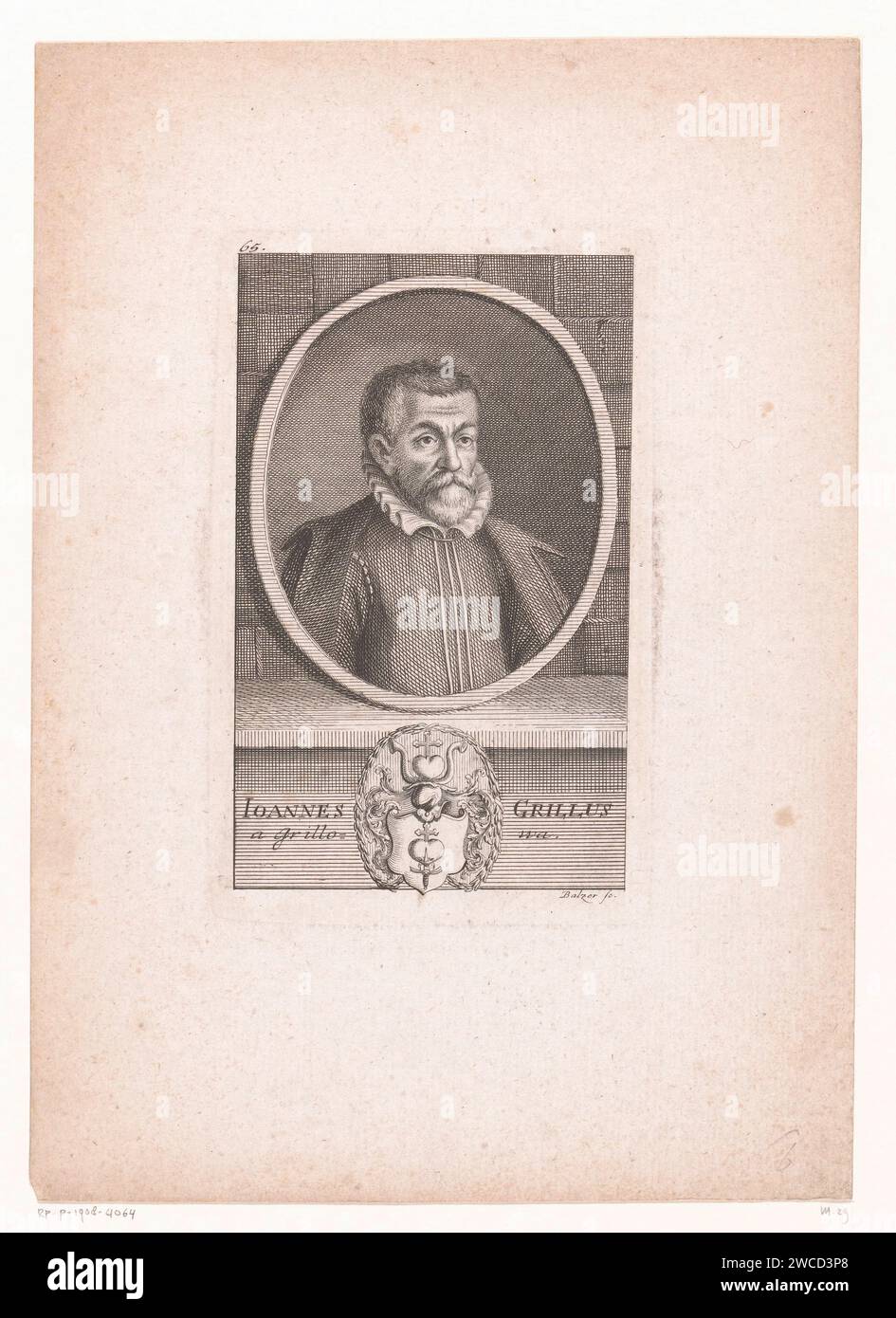 Portrait van Johannes Grillus von Grillowa, Jan Balzer, 1746 - 1799 ...