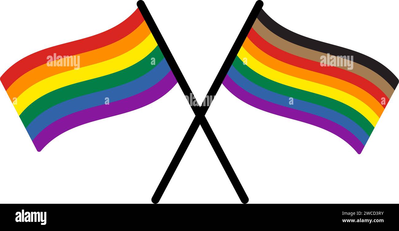 Rainbow Pride Flags Symbol Icon Flat Vector Illustration Stock Vector Image And Art Alamy