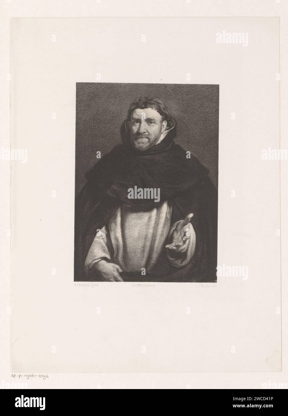 Portrait of Bishop Michiel Ophovius, Jan Mesker, After Peter Paul ...