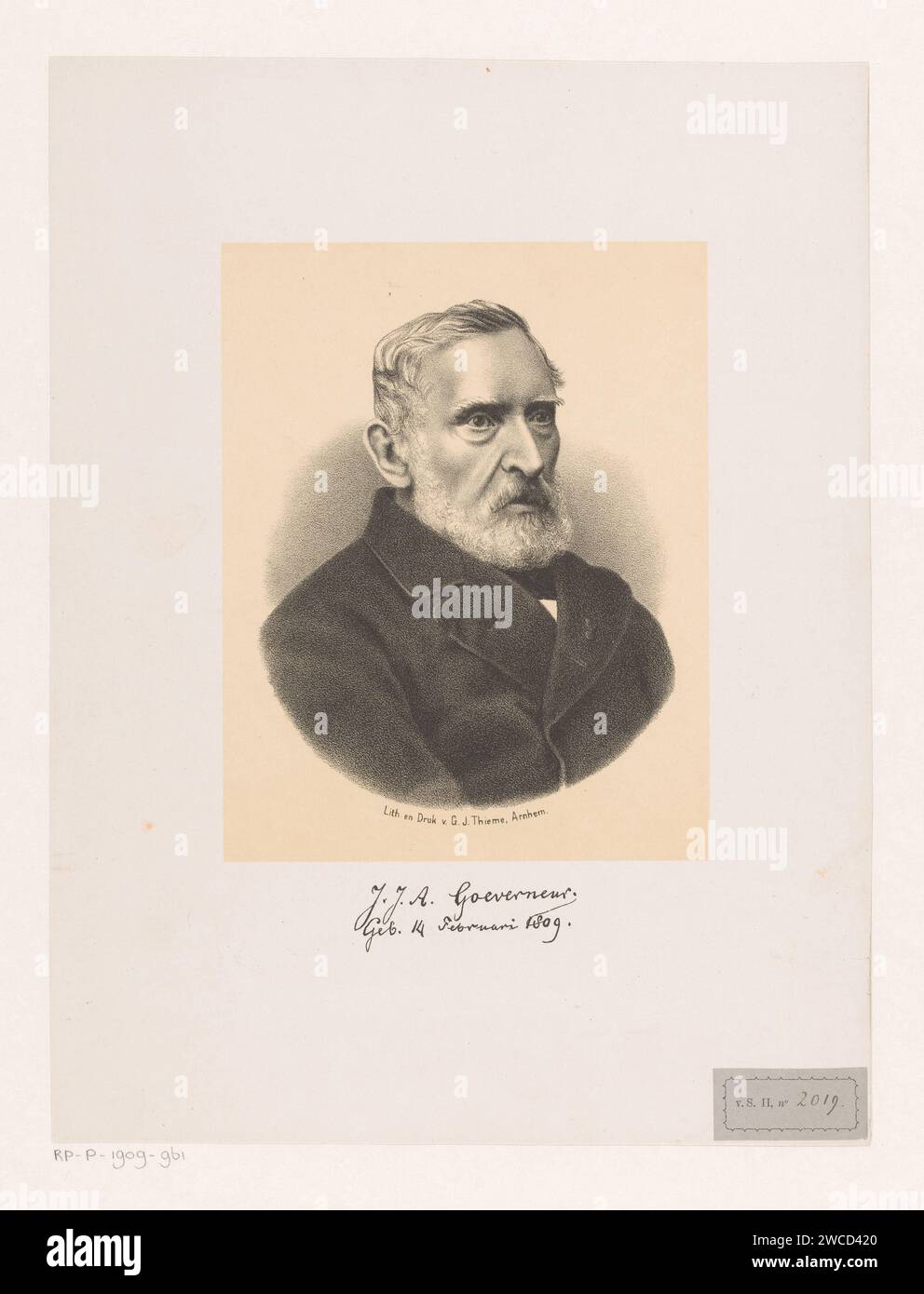 Portrait of Jan Jacob Antonie Goeverneur, Gerrit Jan Thieme, 1848 ...