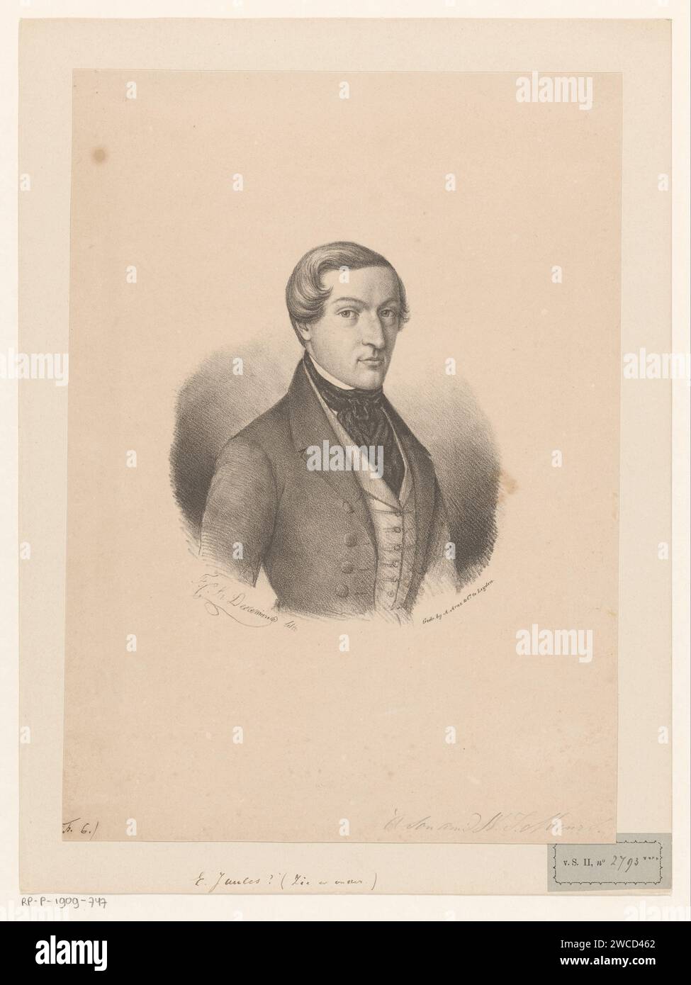 Portrait of an unknown man, possibly E. Jaules, Frederik Charles ...