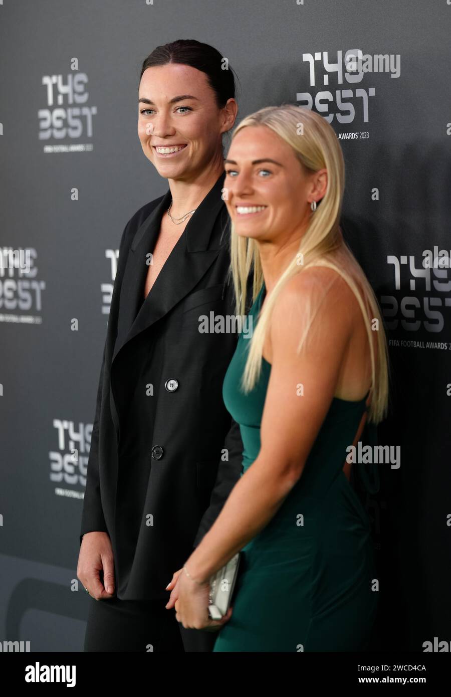 Mackenzie Arnold (left) and Kirsty Smith arriving for The Best FIFA ...