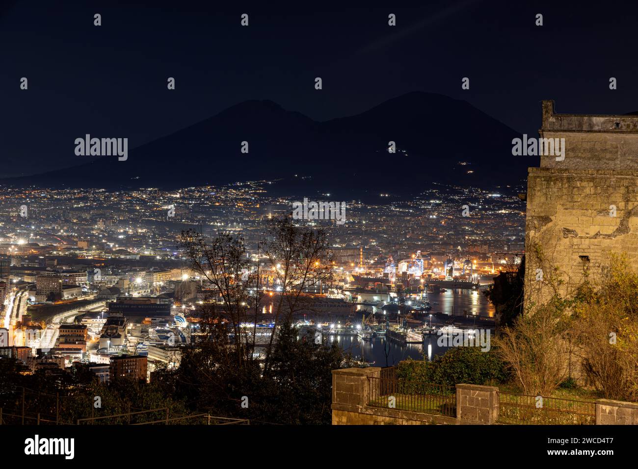 Naples night view hi-res stock photography and images - Alamy