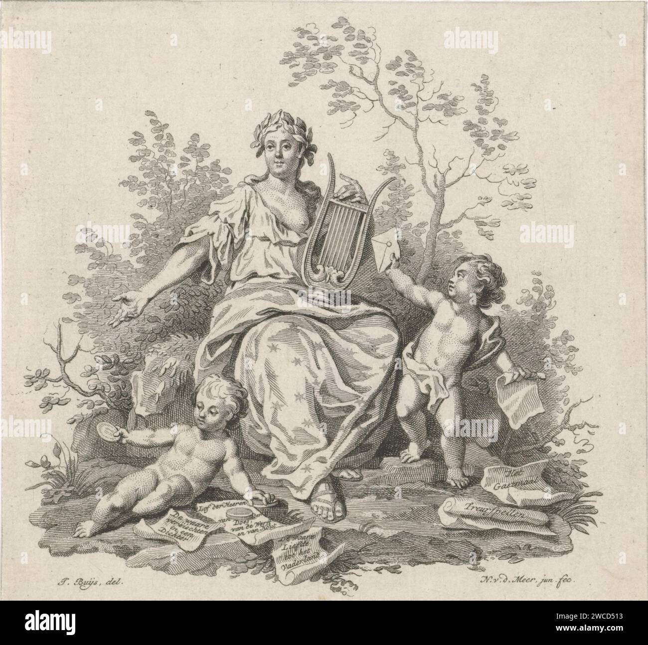 Erato, Muze van de Lyriek, Noah van der Meer (II), After Jacobus Buys ...