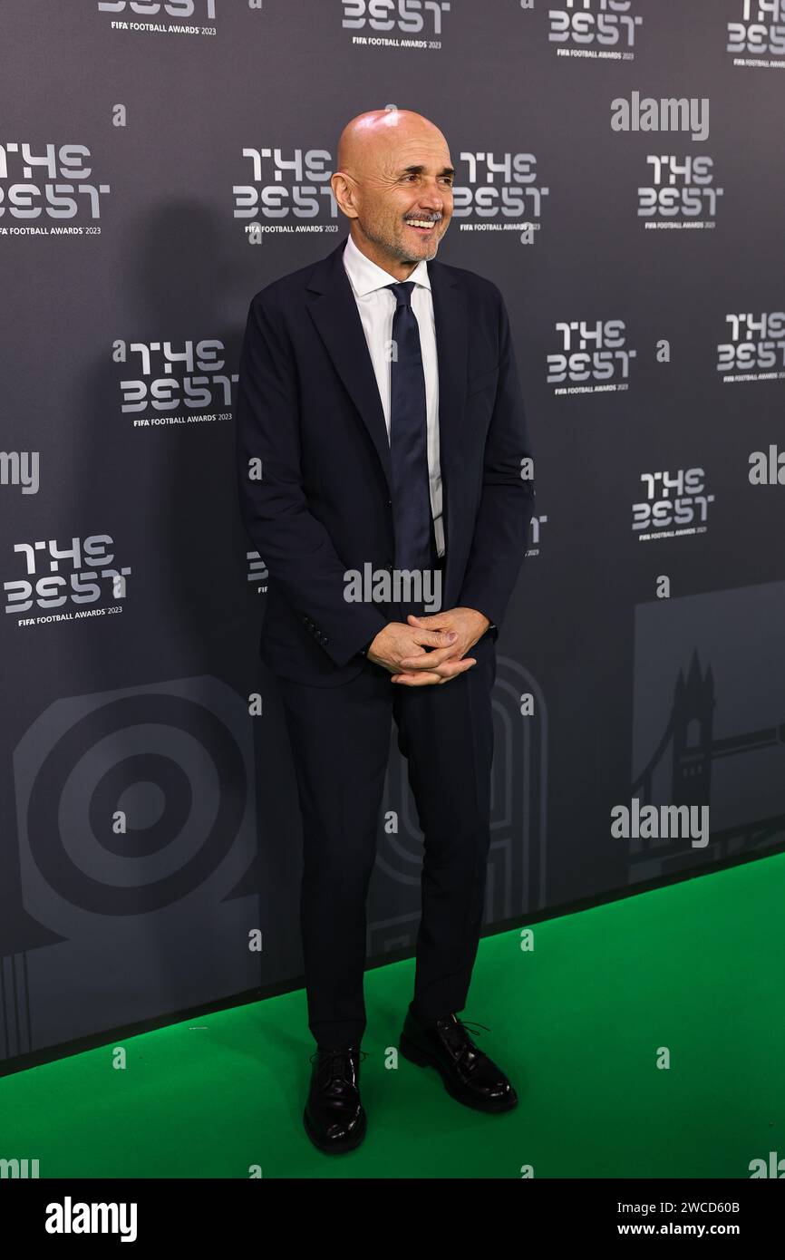 Italian Football Manager, Luciano Spalletti arrives on the Green Carpet ...