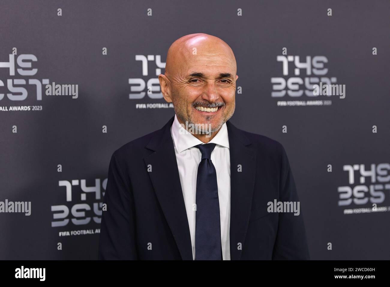 Italian Football Manager, Luciano Spalletti arrives on the Green Carpet ...