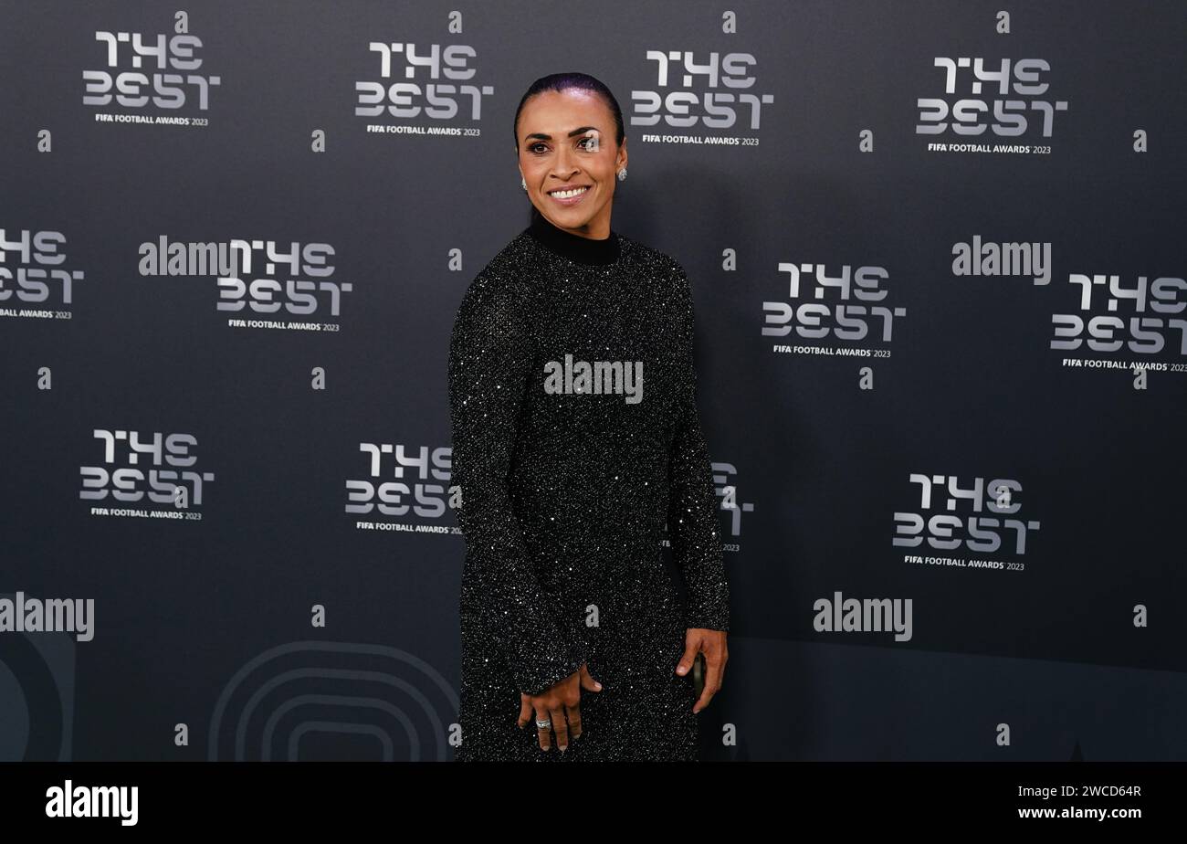 Marta arriving for The Best FIFA Football Awards at the Eventim Apollo ...