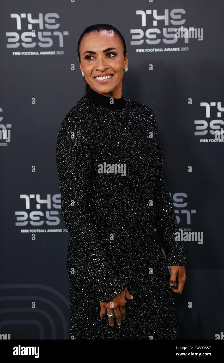 Marta arriving for The Best FIFA Football Awards at the Eventim Apollo ...