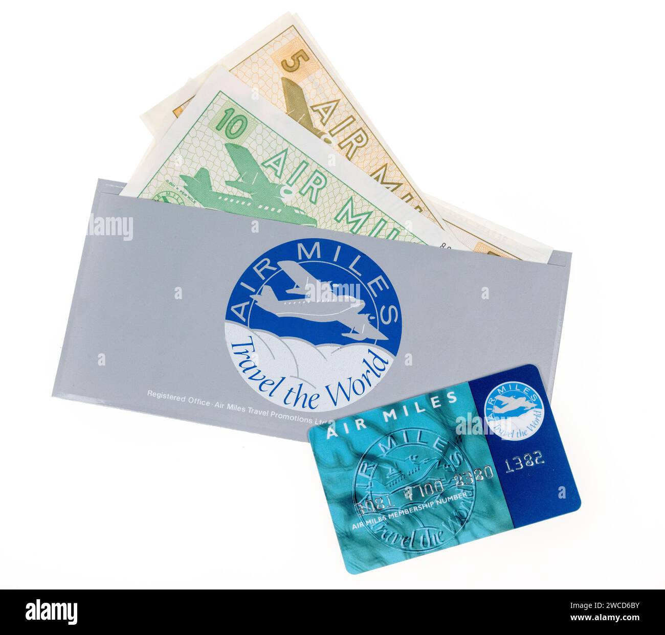 Air Miles tickets issued to travellers, 1980s Stock Photo - Alamy