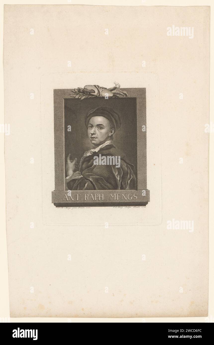 Portret Van Anton Raphael Dial, Carl Latelieb Racp, After Anton Raphael ...